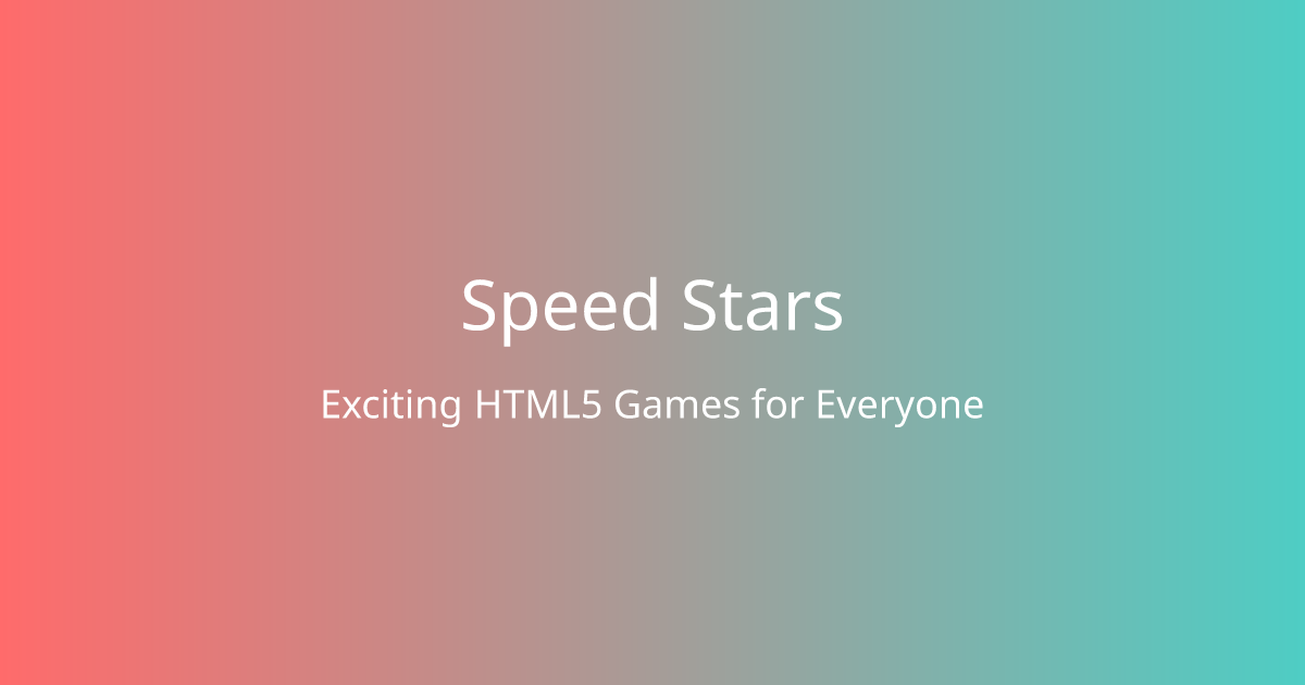 Speed Stars Unblocked: Play Online for Free!